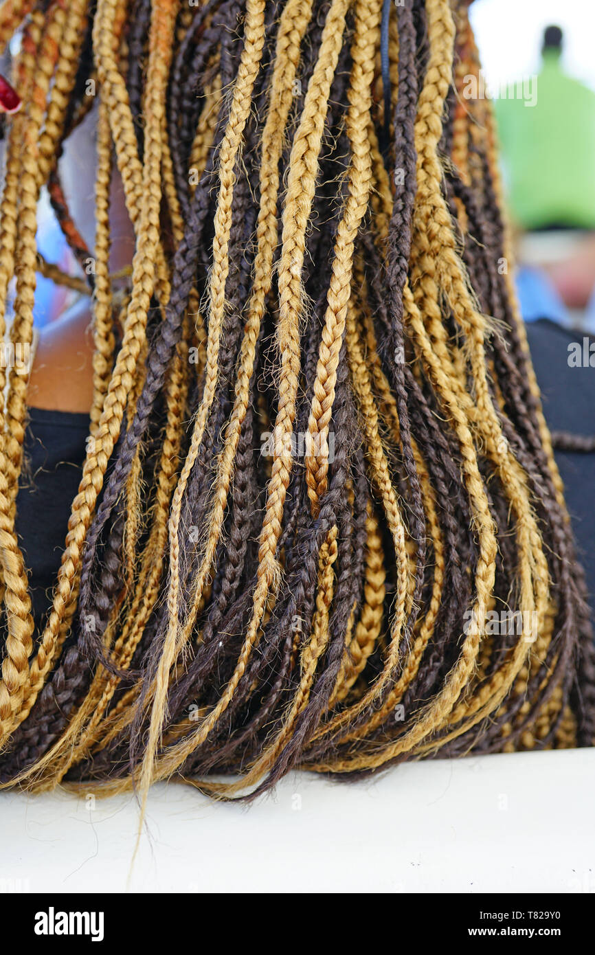 Braids back of head hi-res stock photography and images - Alamy