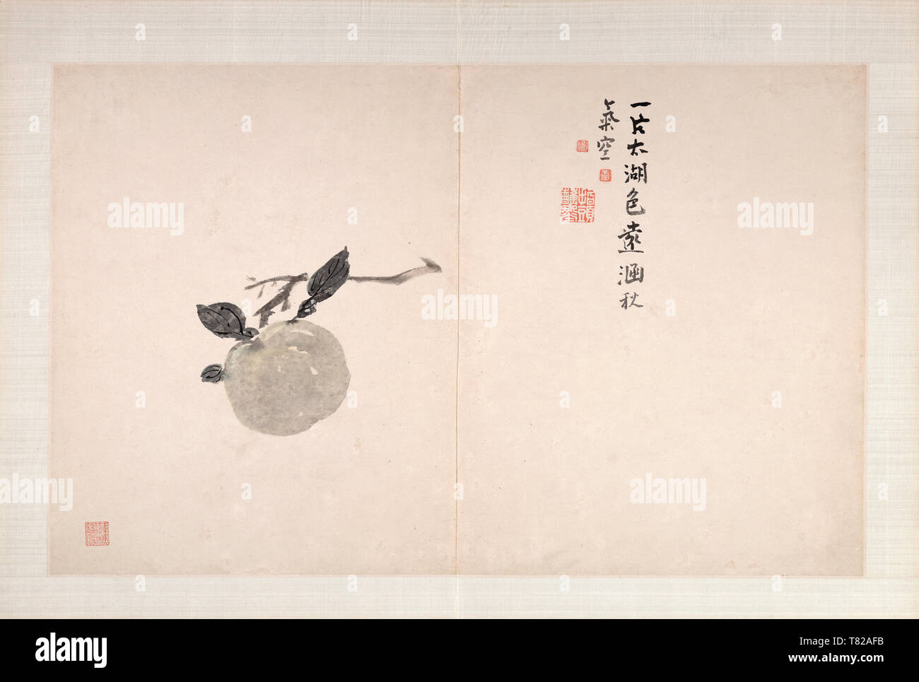 Qing Qi Gao Qipei Finger Paintings Album 12 Stock Photo - Alamy