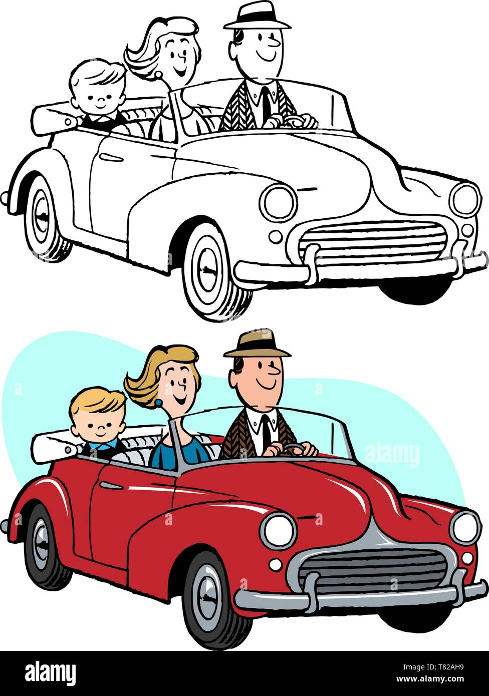 Driving cartoon hi-res stock photography and images - Alamy