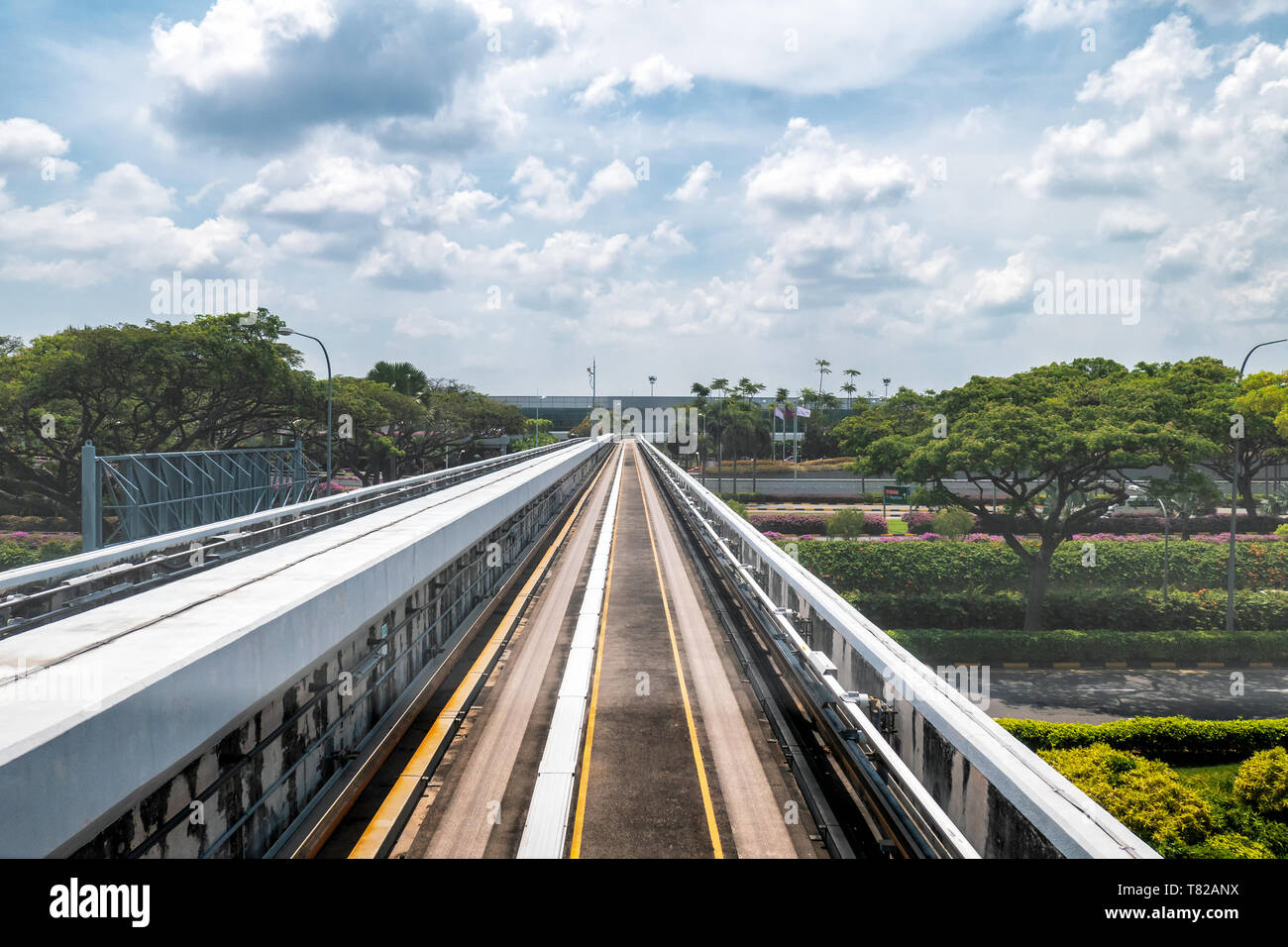 Movement of High-speed rail in the airport Stock Photo - Alamy