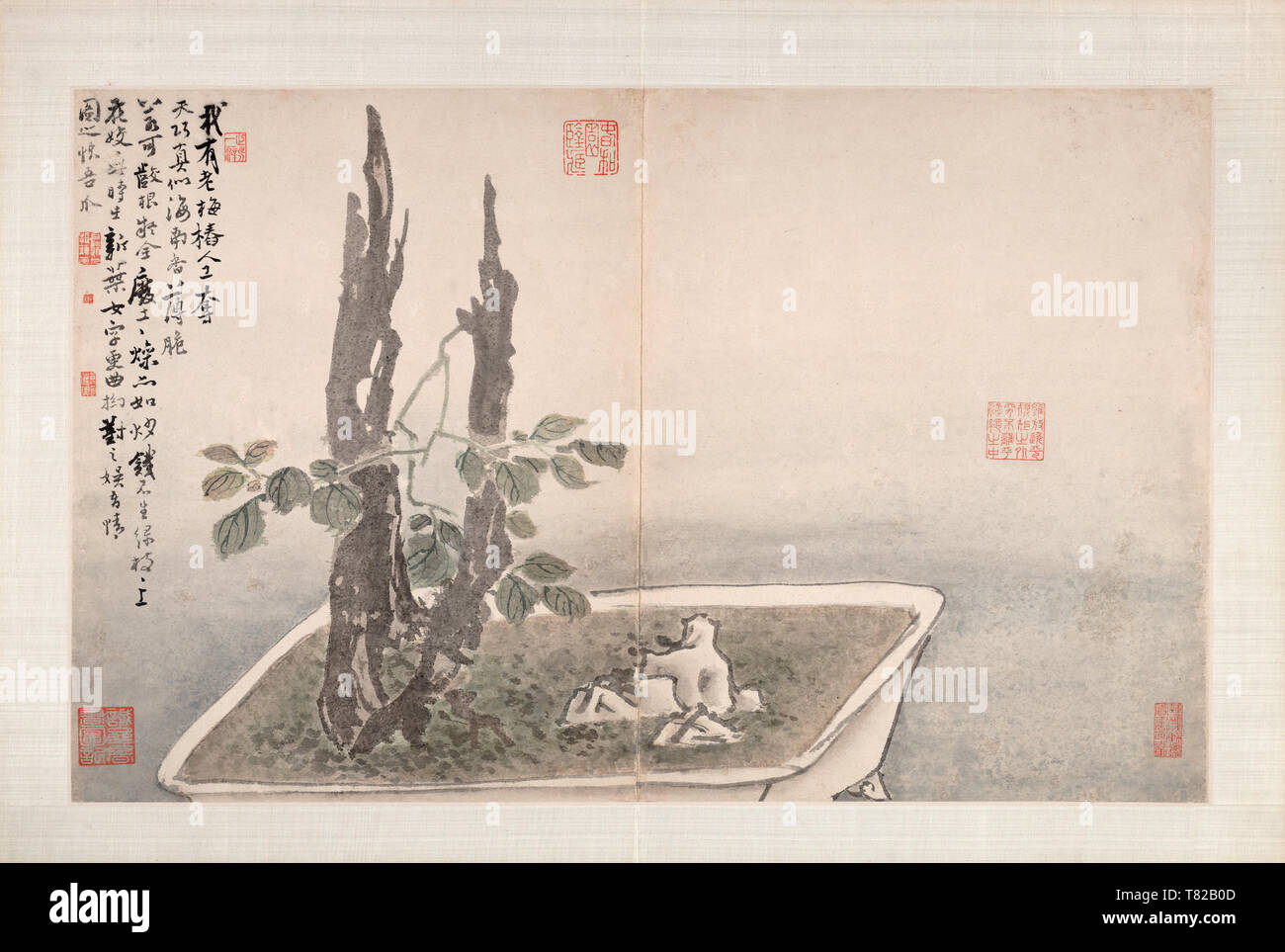 Qing Qi Gao Qipei Finger Paintings Album 12 Stock Photo - Alamy