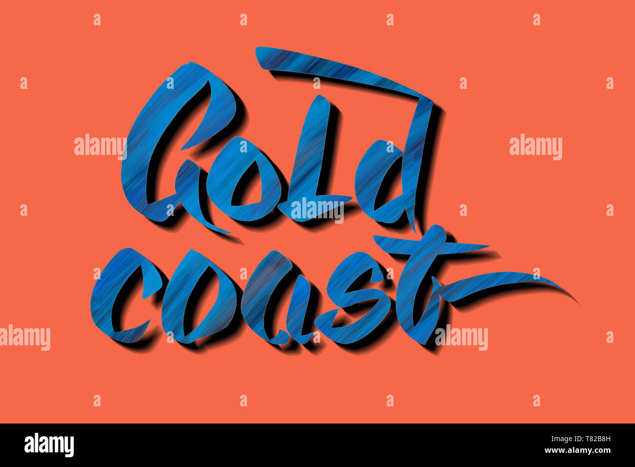 Gold Coast lettering design Stock Photo - Alamy