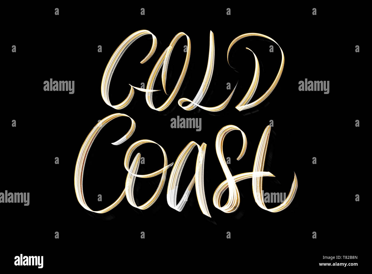 Gold Coast creative hand lettering design Stock Photo - Alamy