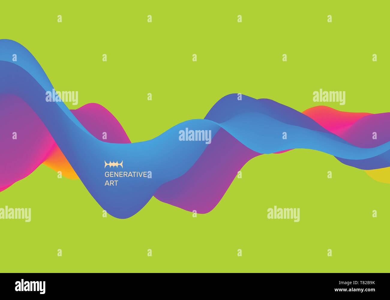 3D Wavy Background. Dynamic Effect. Abstract Vector Illustration. Design Template. Modern ...