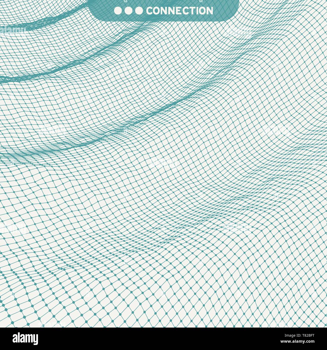 Wavy Grid Background. 3d Abstract Vector Illustration Stock Vector ...