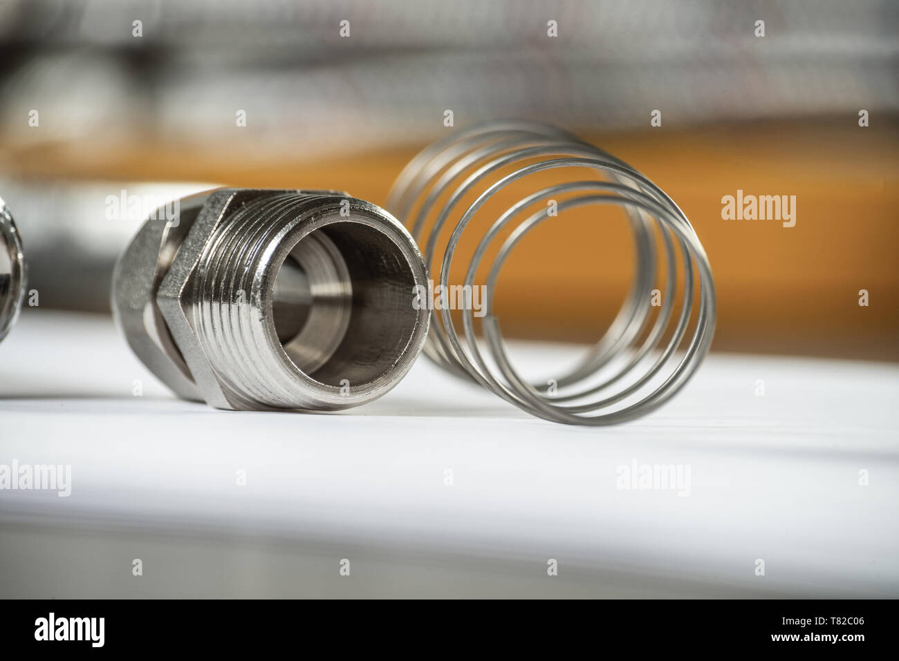 Steel water fittings and connections Stock Photo - Alamy
