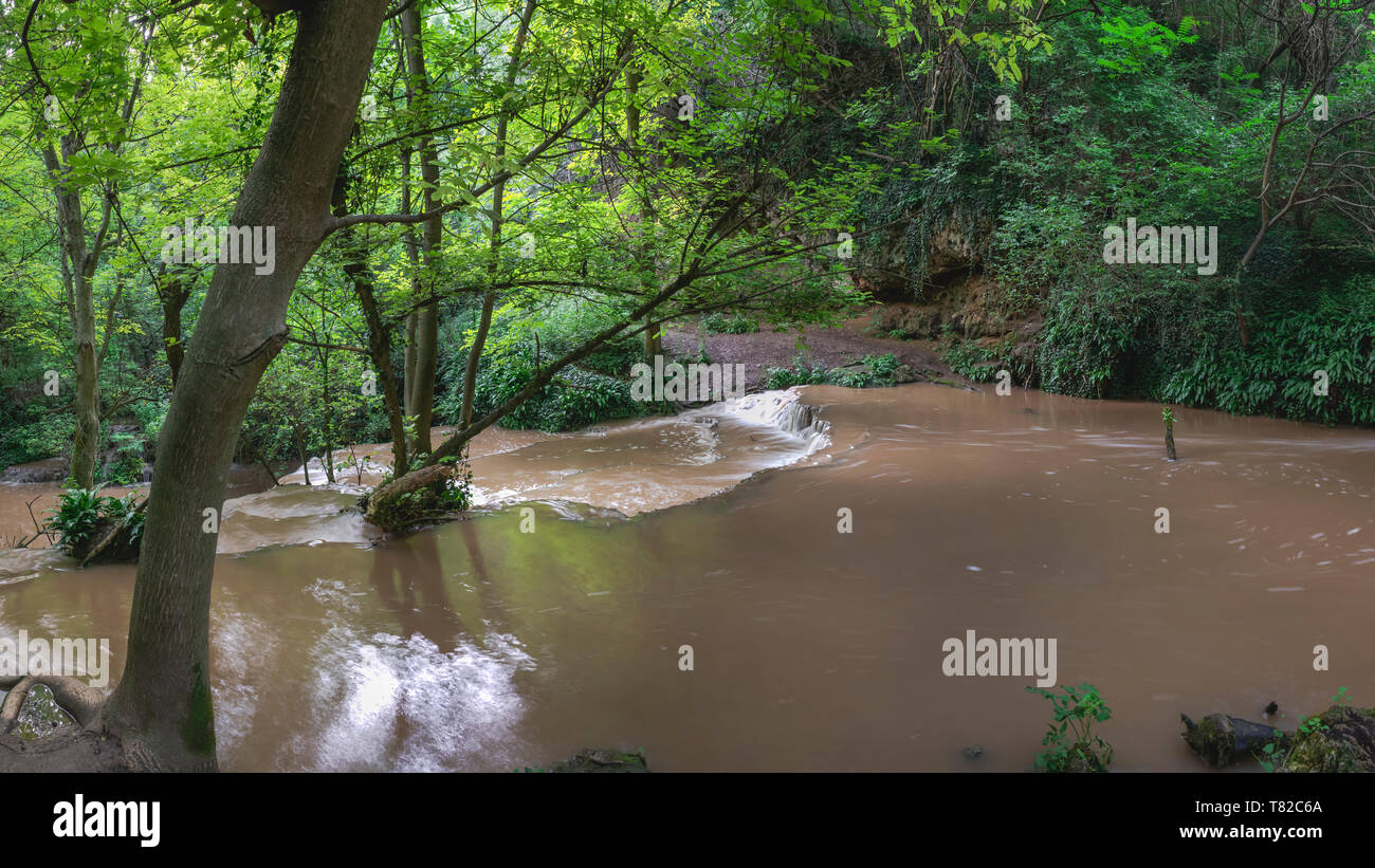Krushuna waterfalls in northern Bulgaria near a village of Krushuna ...