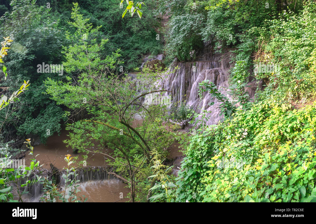 Krushuna waterfalls in northern Bulgaria near a village of Krushuna ...