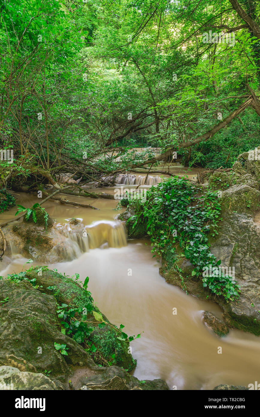 Krushuna waterfalls in northern Bulgaria near a village of Krushuna ...