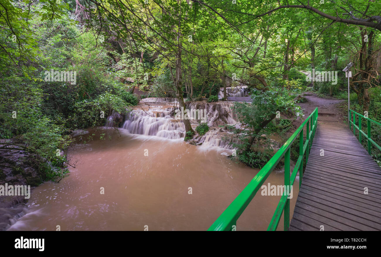 Krushuna waterfalls in northern Bulgaria near a village of Krushuna ...