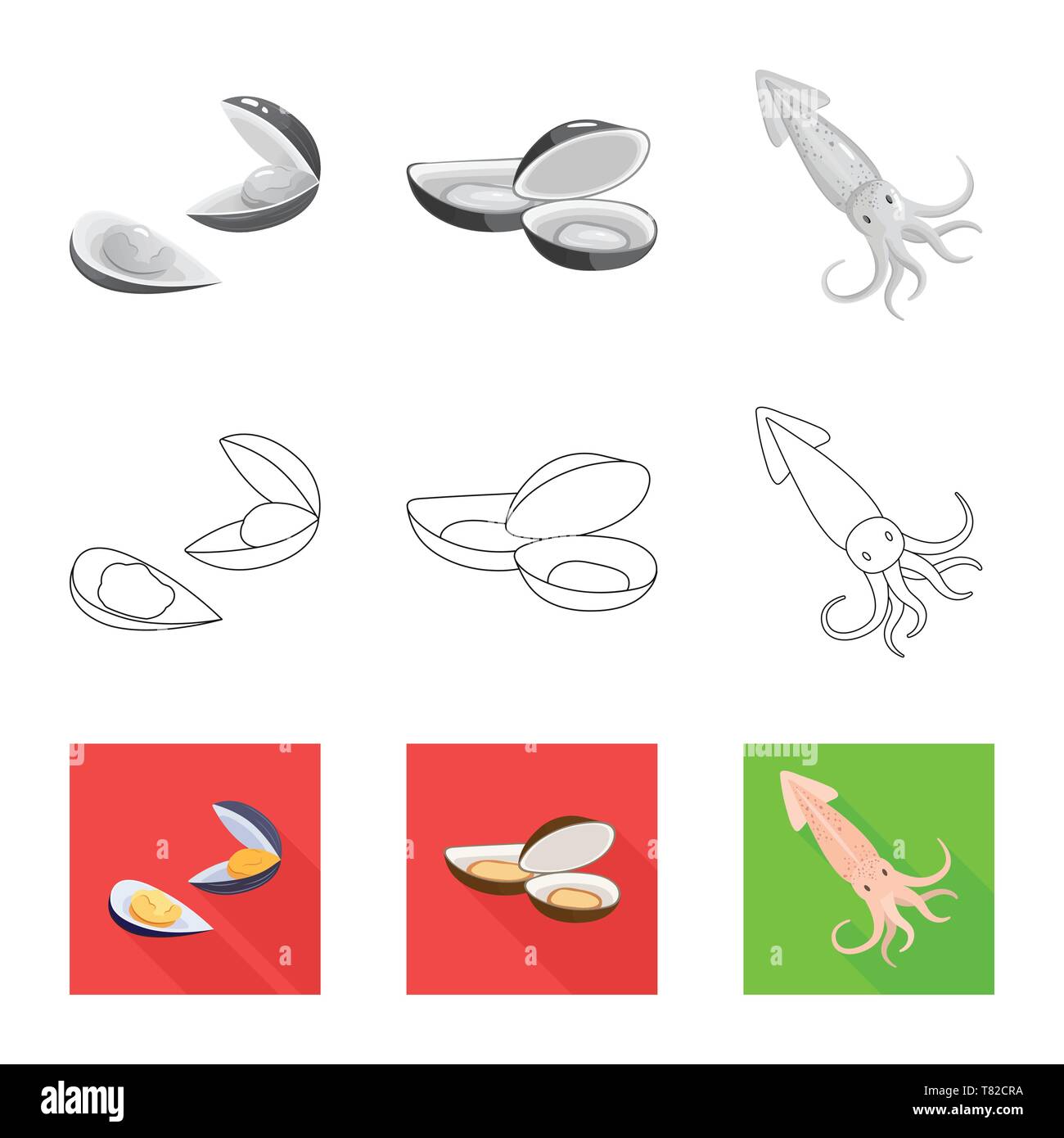 Clam shell giant Stock Vector Images - Alamy