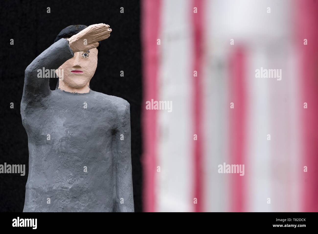 Iceland, Westfjords, Vestfirdir Region, Selardalur, sculptures and ...