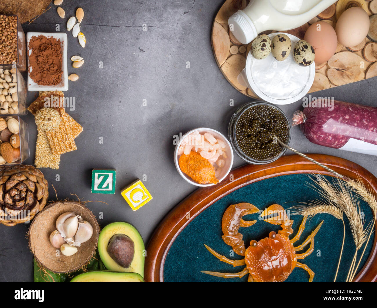 Foods High in Zinc as fish, shrimps, beef, cheese, spinach, cocoa ...