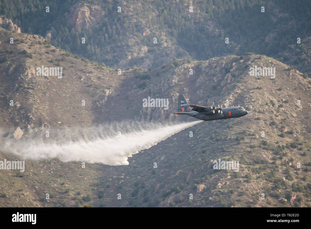 A C-130 from the 152nd Airlift Wing equipped with USDA Forest Service ...