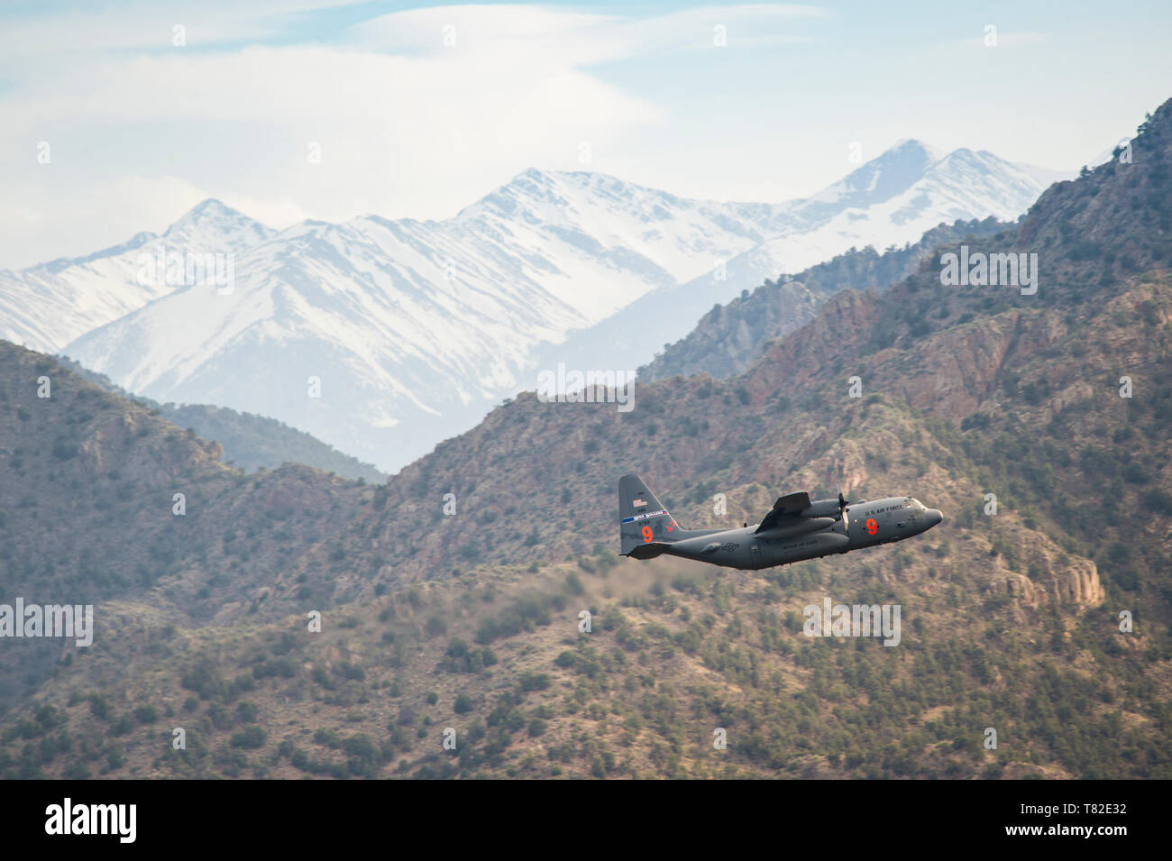 A C-130 from the 152nd Airlift Wing equipped with USDA Forest Service ...