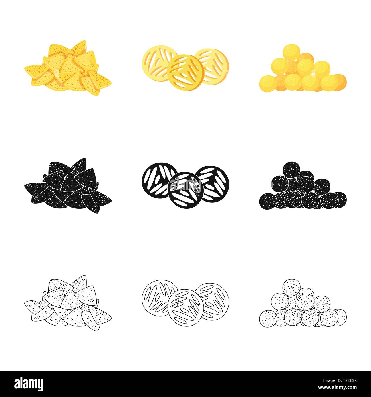 Baked potato icon set isolated Stock Vector Images - Alamy