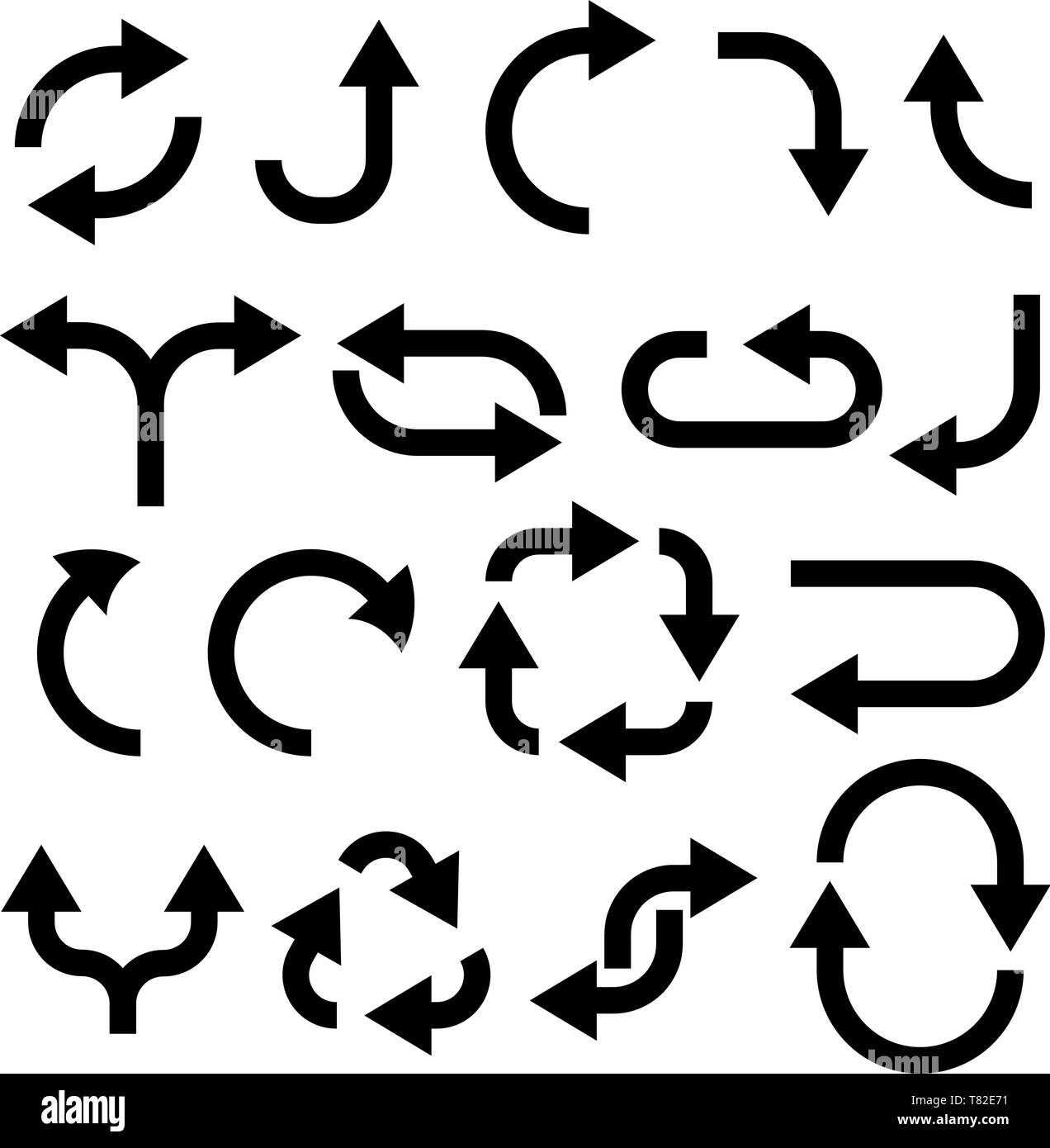 Arrows. Black signs Stock Vector Image & Art - Alamy