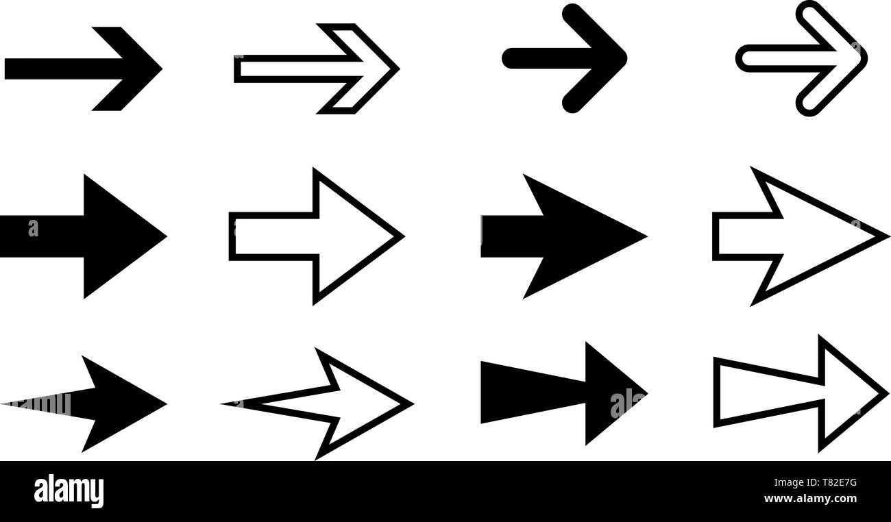 Next arrows. Black simple signs Stock Vector Image & Art - Alamy