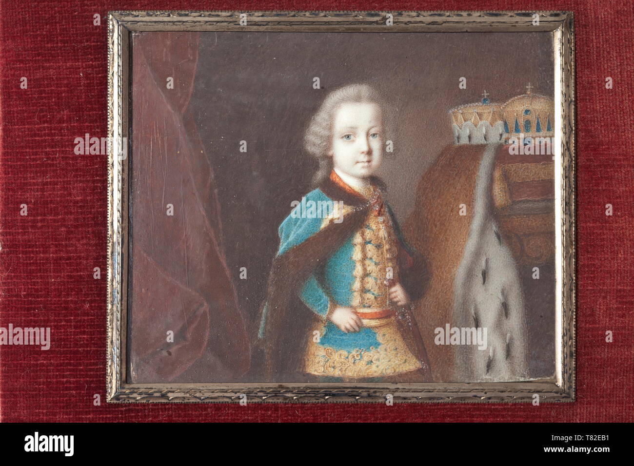 A miniature of Emperor Joseph II as Crown Prince at the age of four ...