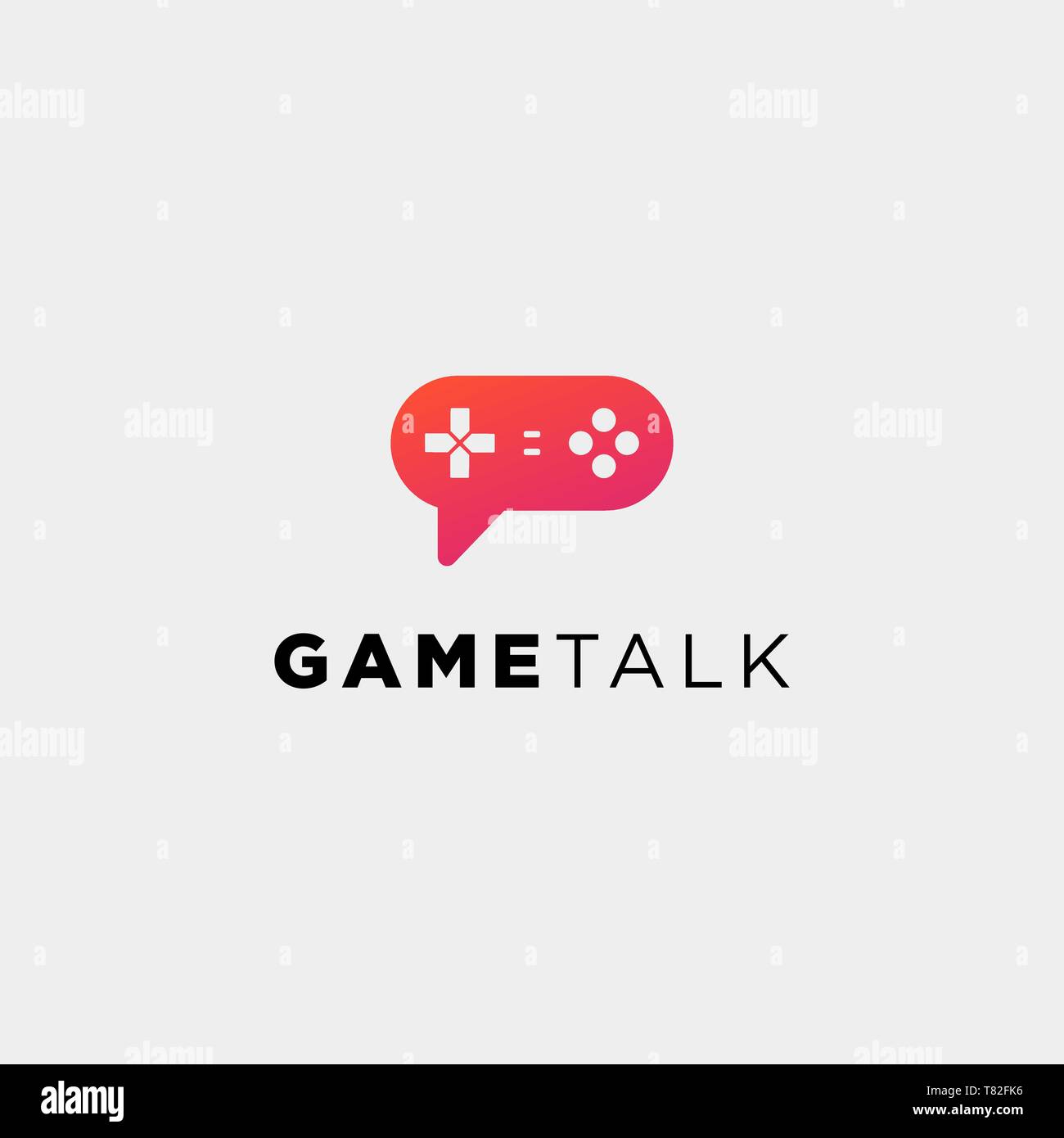 game talk logo design template vector illustration icon element ...