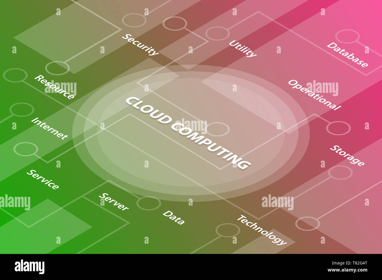 cloud computing concept words isometric 3d word text concept with some ...