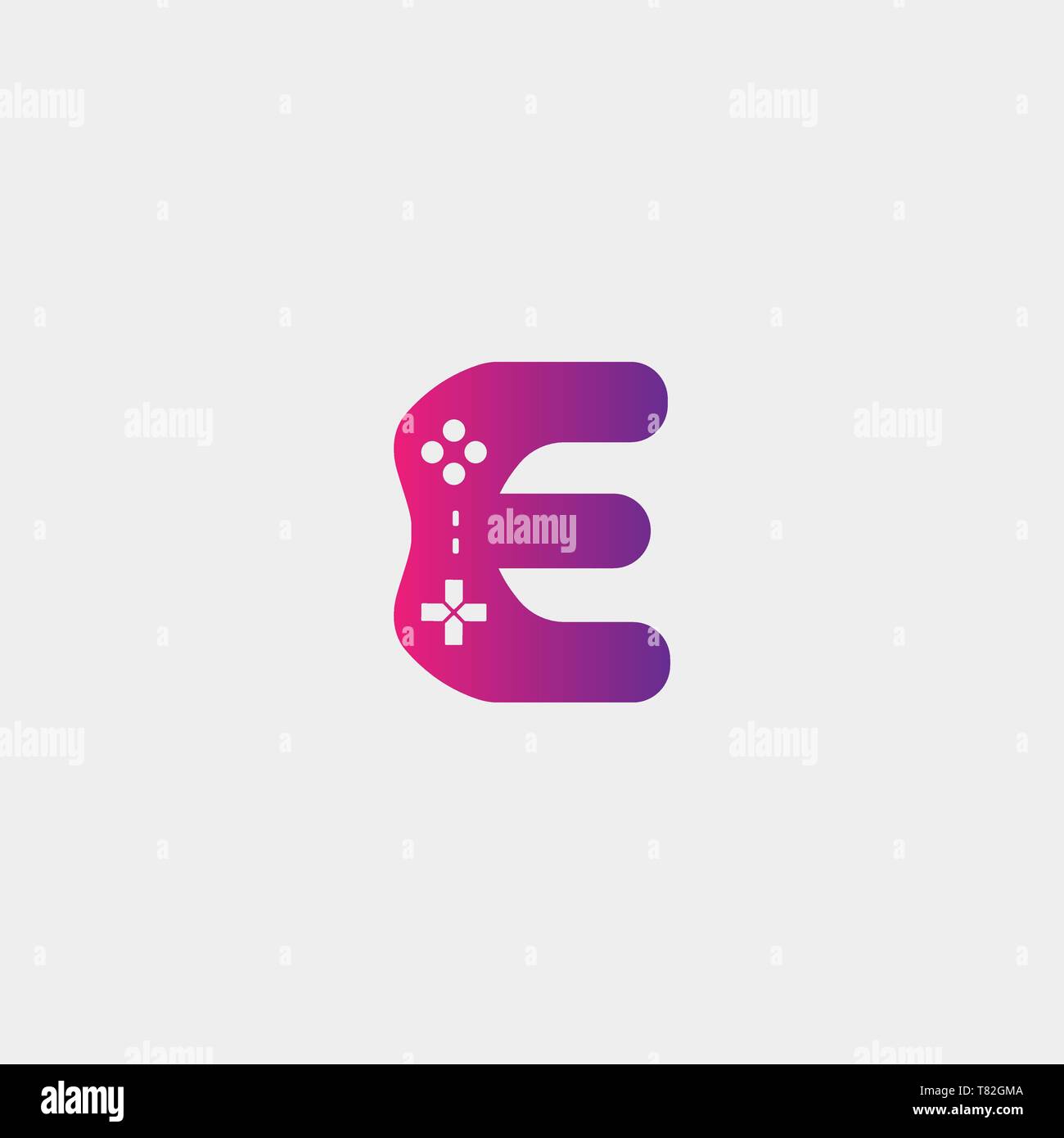 letter e game logo design template vector illustration,gamepad icon ...