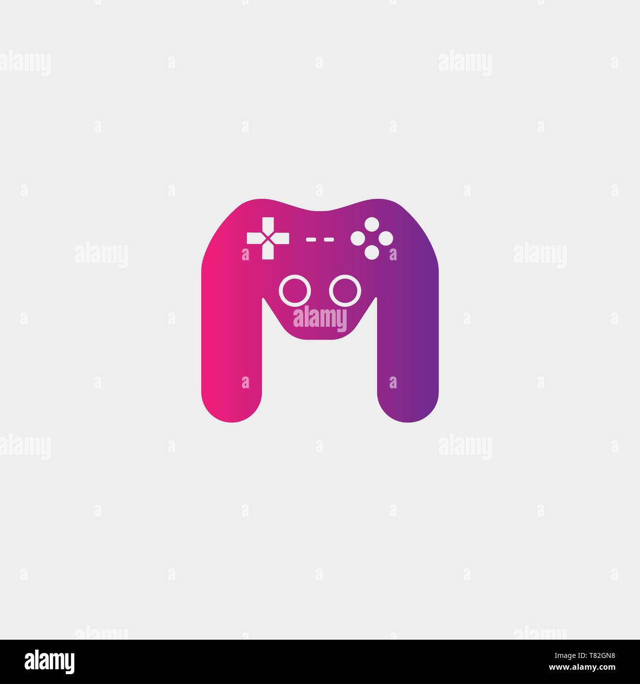 letter m game logo design template vector illustration,gamepad icon ...