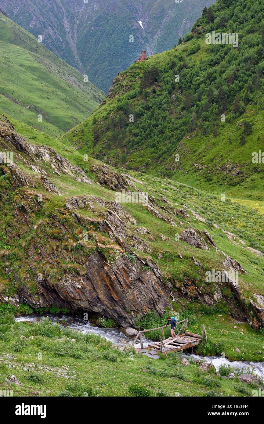 Tusheti national park hiker hi-res stock photography and images - Alamy