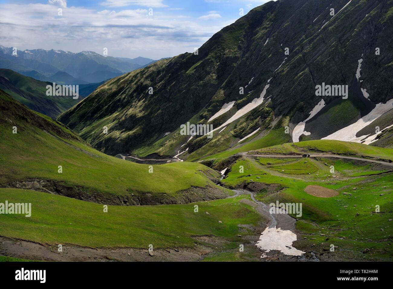Georgia, Kakheti, Tusheti National Park, the spectacular track ...