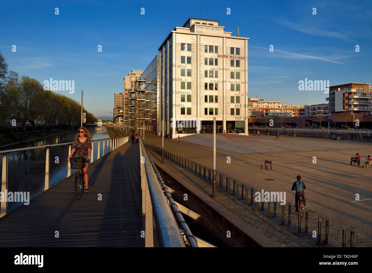 France, Bas Rhin, Strasbourg, development of port du Rhin (Rhine's ...