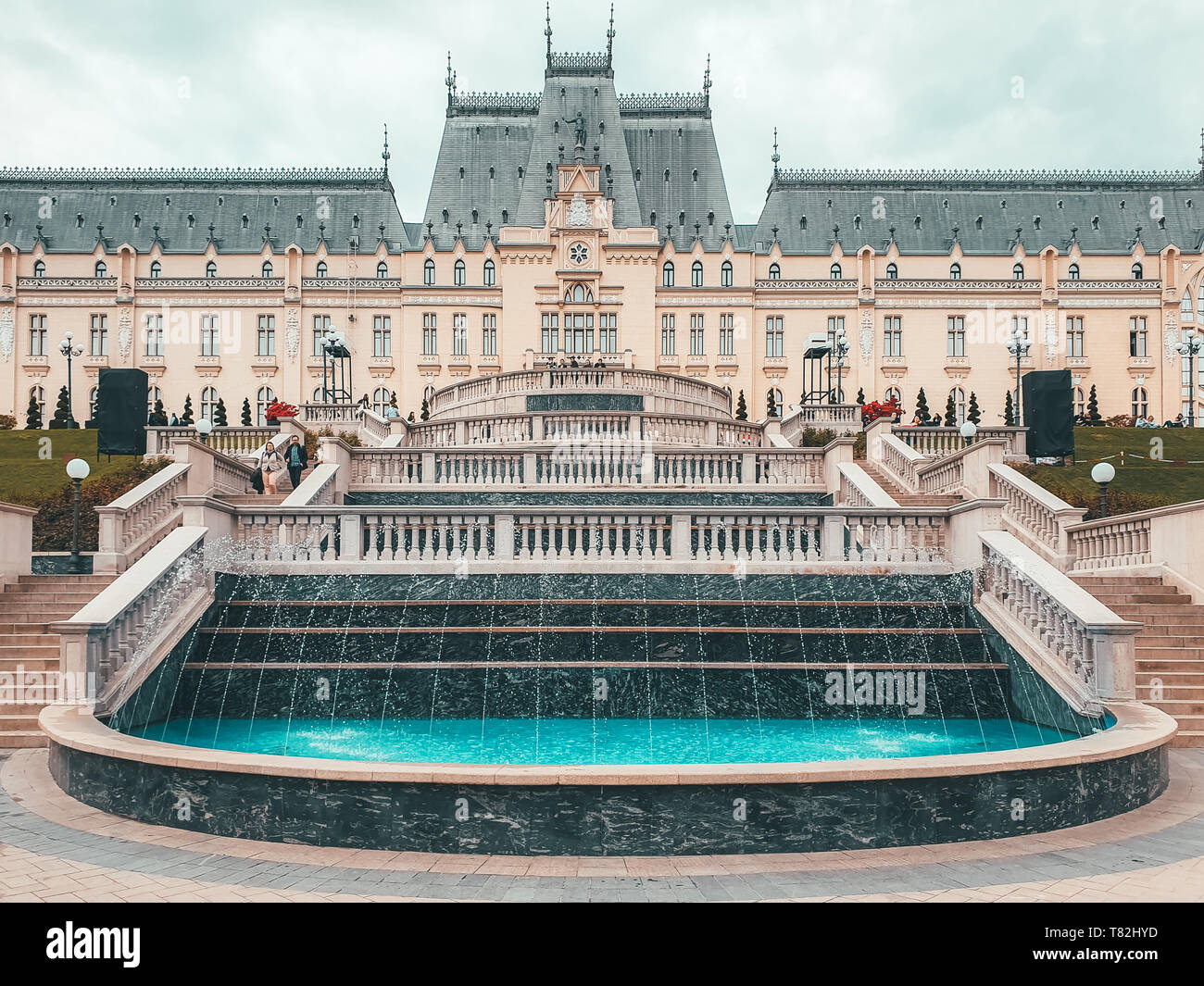 IASI, ROMANIA - MAY 05, 2019: Palace Of Culture Built In 1925 Houses ...