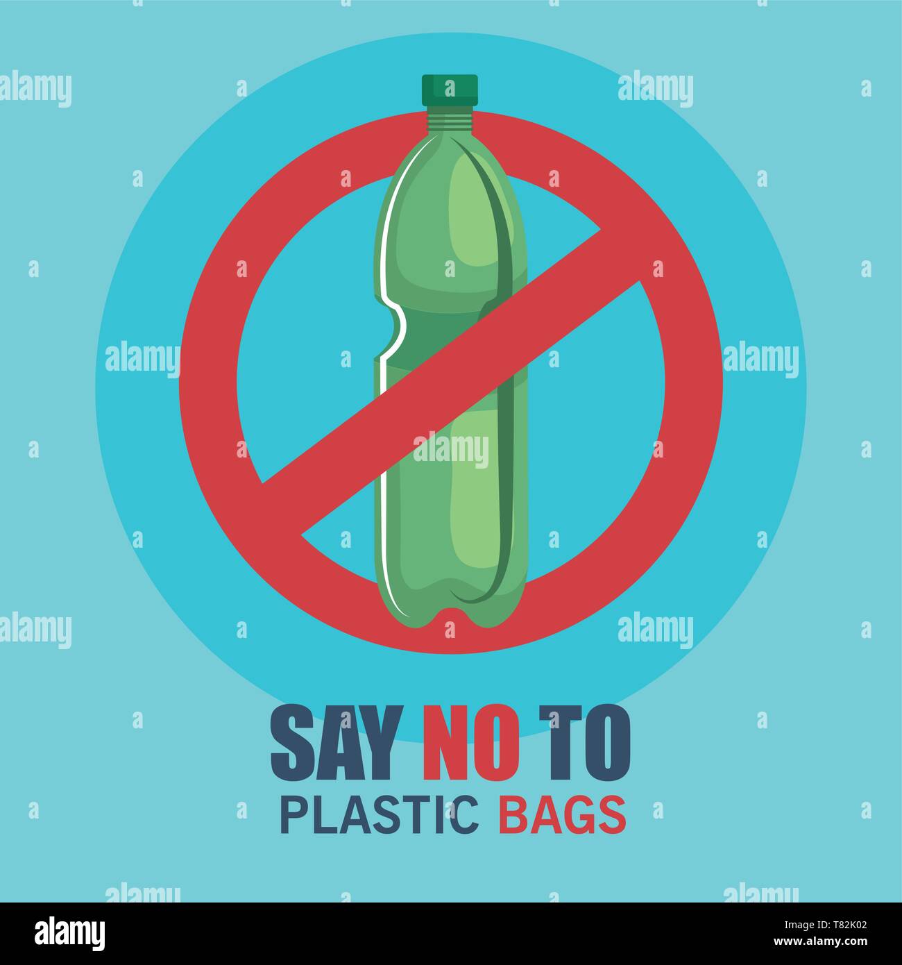 toxic plastic bottles waste over blue background Stock Vector Image ...