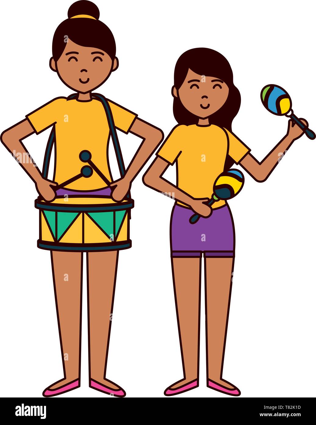 Cartoon woman samba dancer brazil hi-res stock photography and images ...