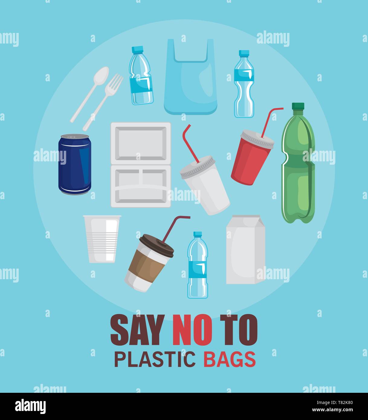 toxic plastic bottles that pollution ecology Stock Vector Image & Art ...