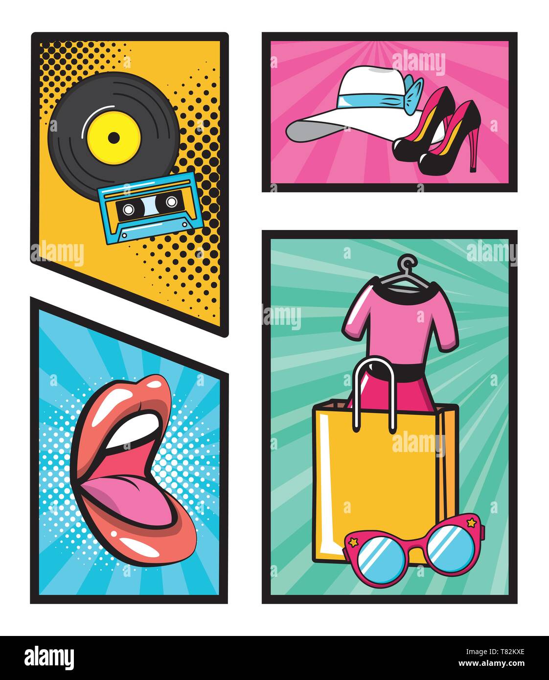 pop art elements Stock Vector Image & Art - Alamy