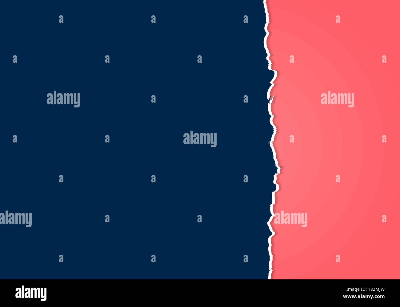 Abstract ripped dark blue and pink paper ragged edge with space for ...