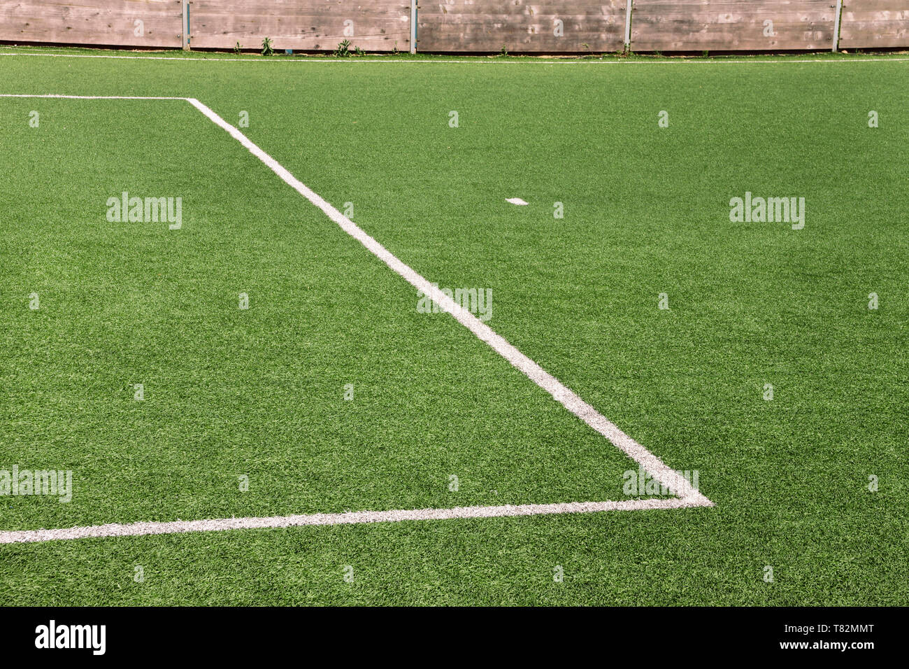 Part of sport soccer stadium and artificial turf football field. Detail ...