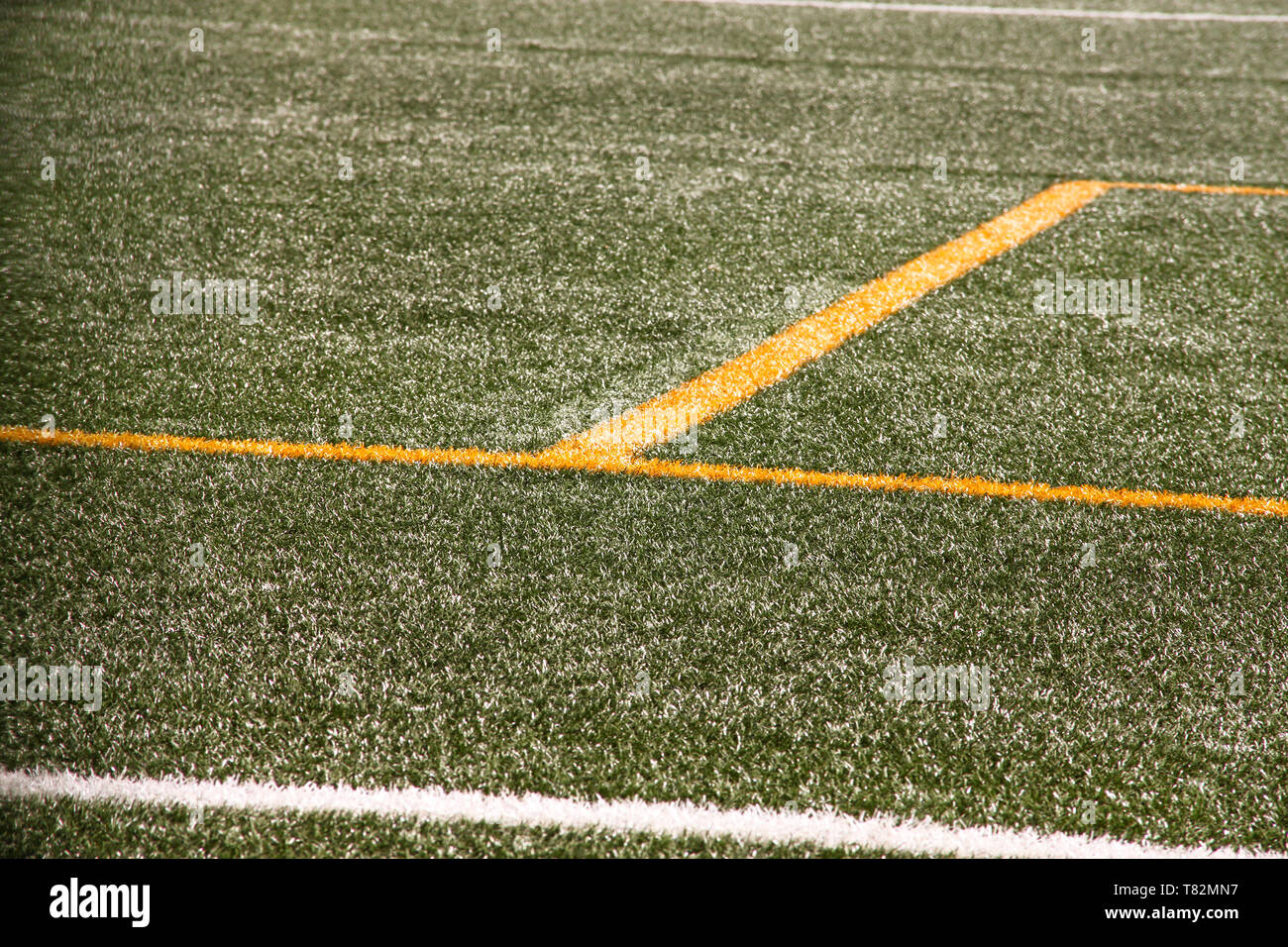 Part of sport soccer stadium and artificial turf football field. Detail ...