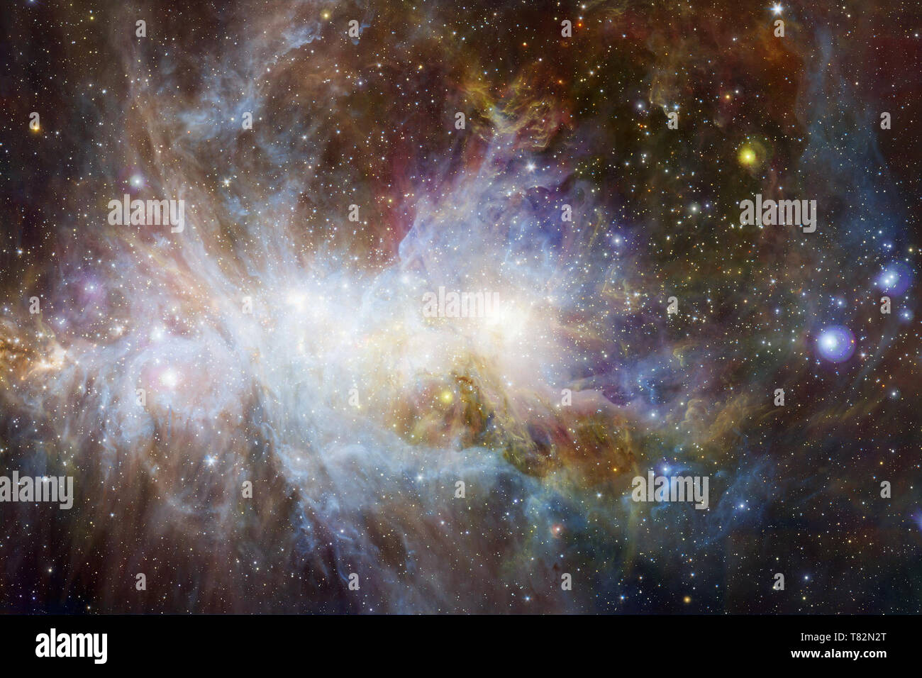 Nebulae and many stars in outer space. Elements of this image furnished ...