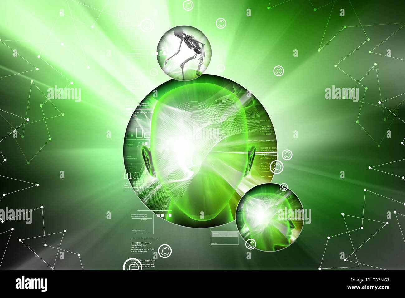 Female face in a bubbles Stock Photo - Alamy
