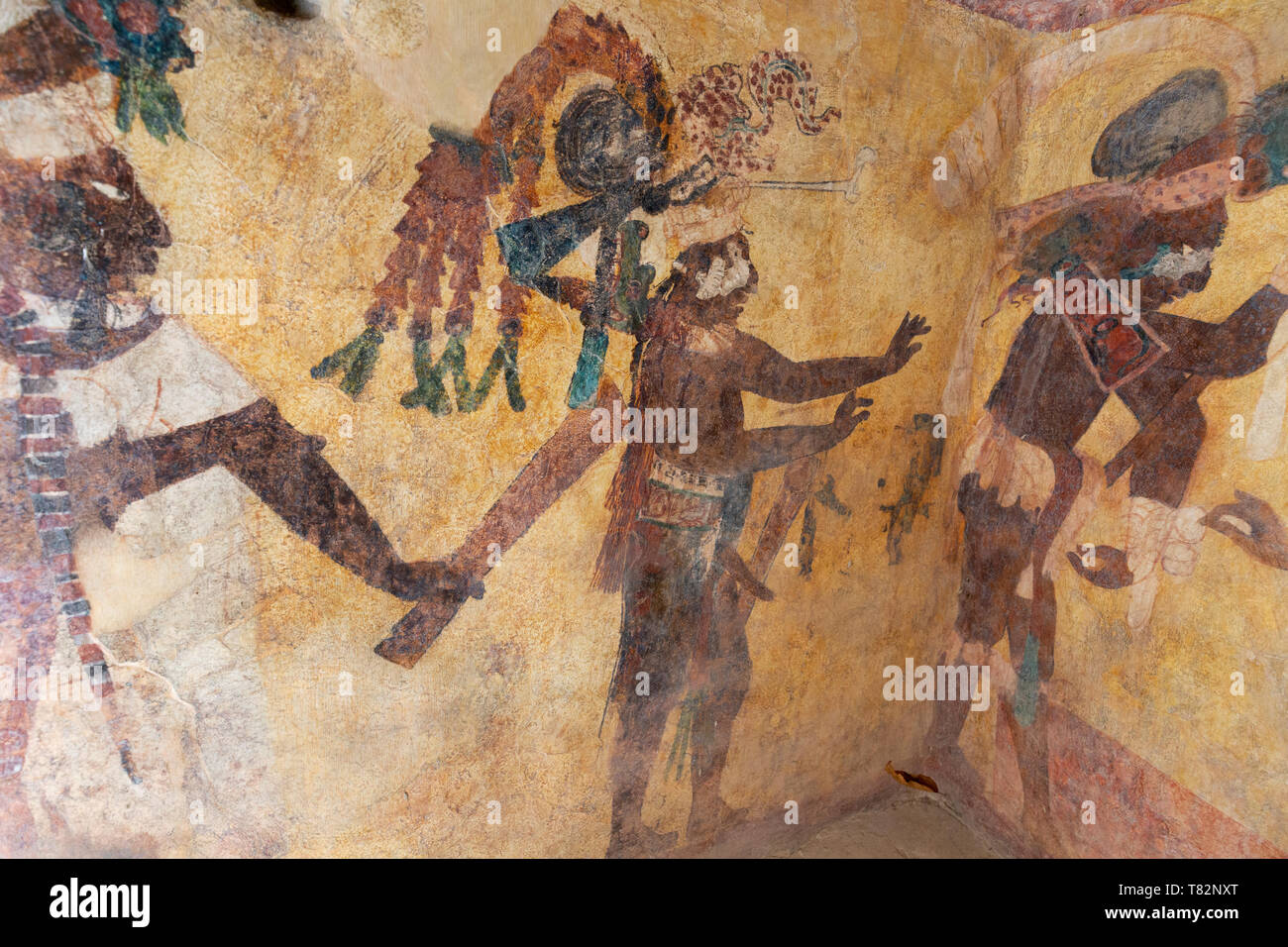 Bonampak Mexico Central America - ancient mayan art - mayan murals in ...