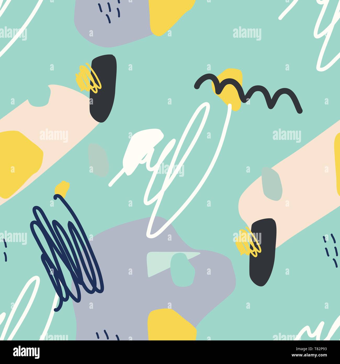 Vector seamless pattern. Abstract background with brush strokes Stock ...