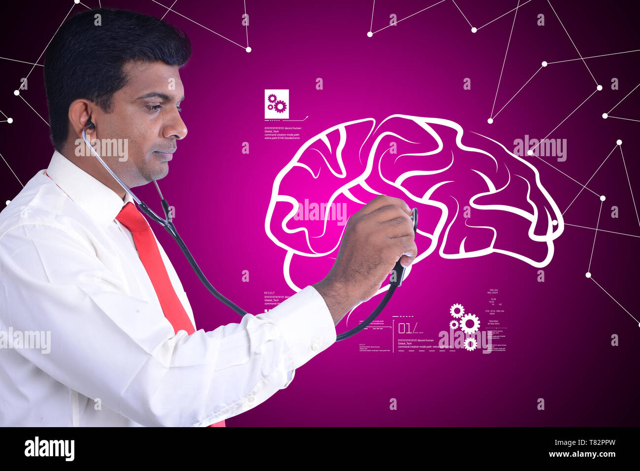 Doctor checking human brain structure Stock Photo - Alamy Doctor checking human brain structure Stock Photo - Alamy