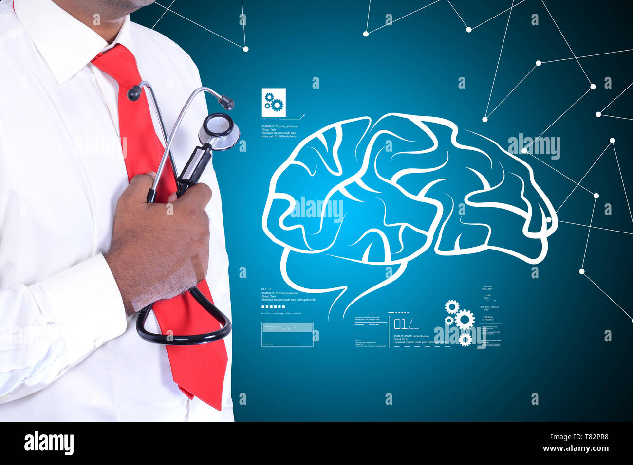 Human brain hand drawn hi-res stock photography and images - Alamy