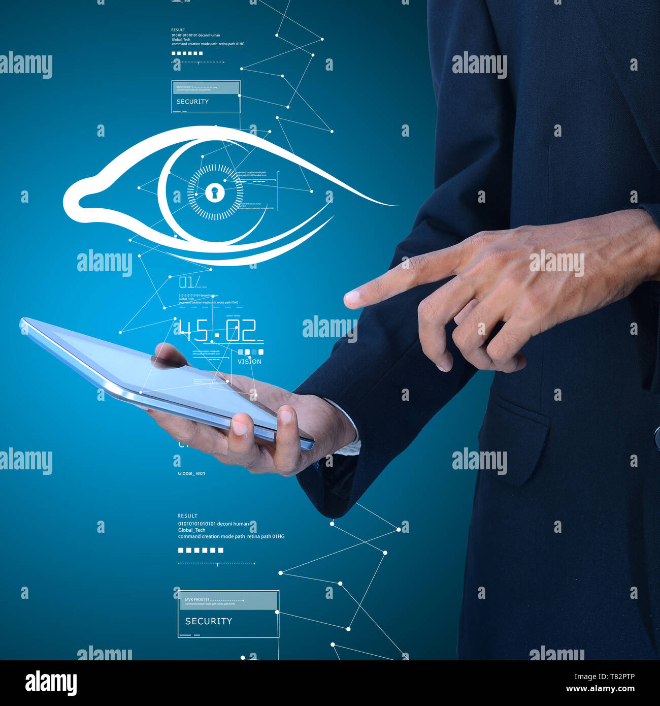 Man search about the human eye Stock Photo - Alamy