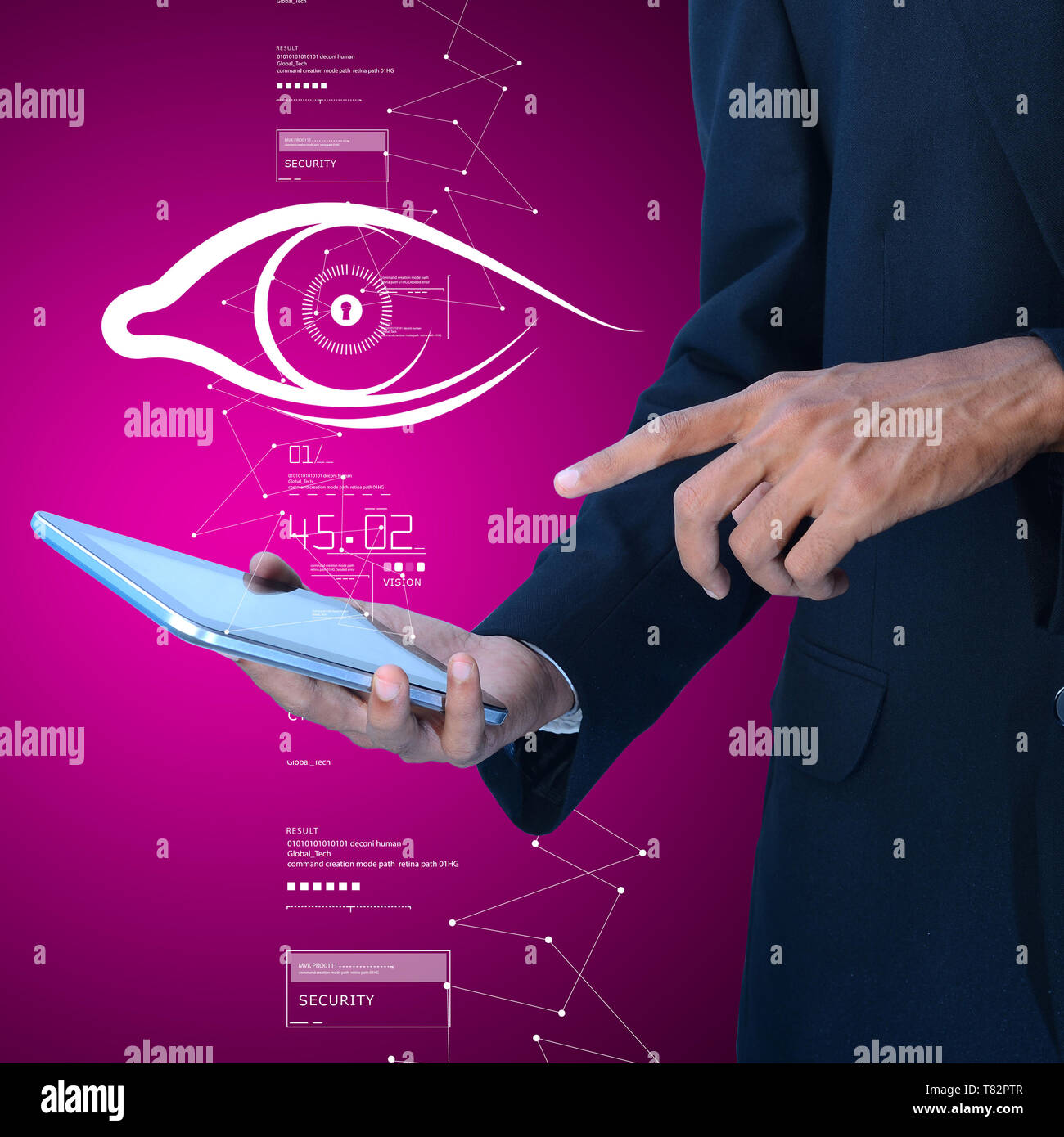 Man search about the human eye Stock Photo - Alamy