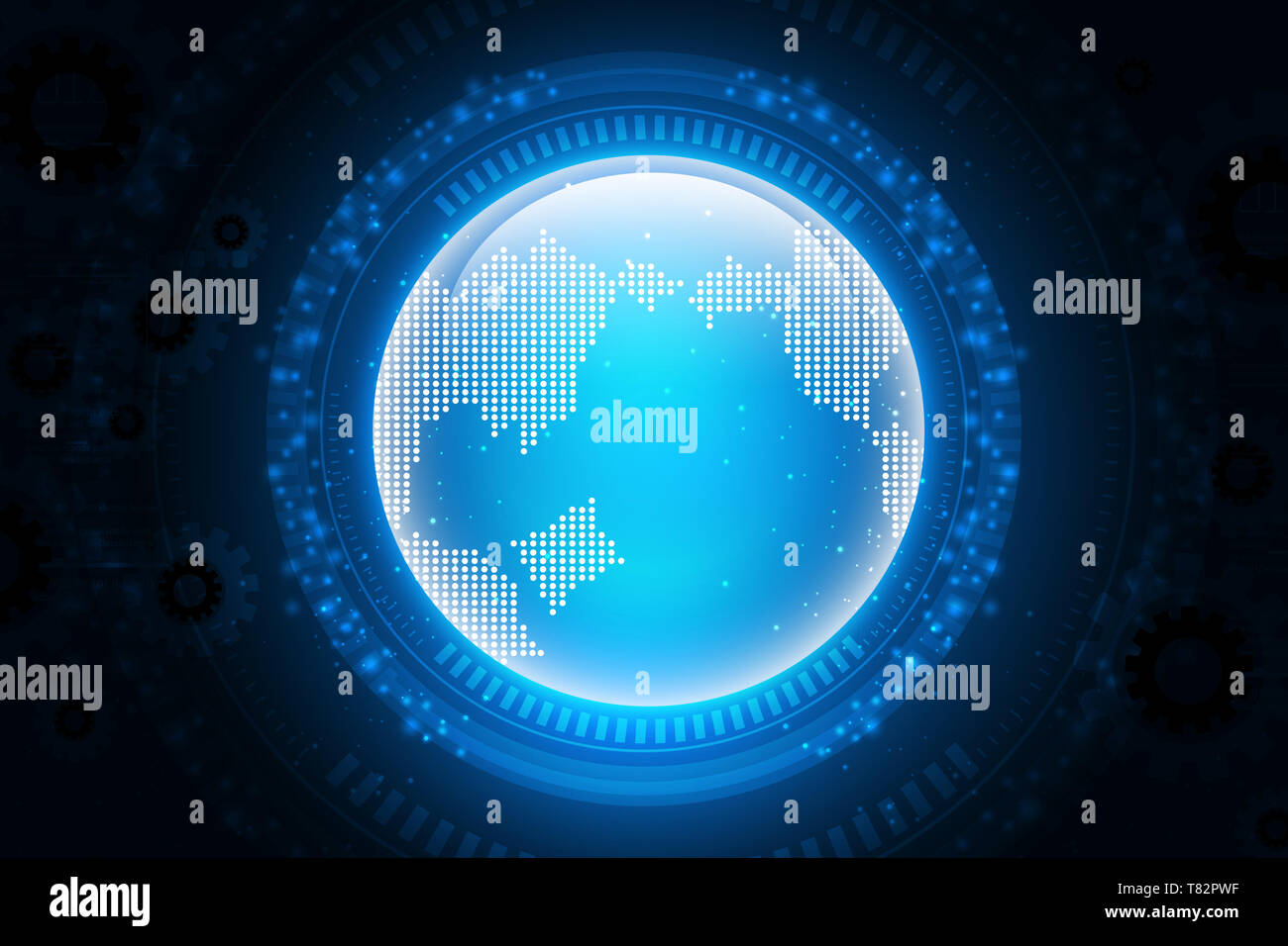 Map tech logo hi-res stock photography and images - Alamy