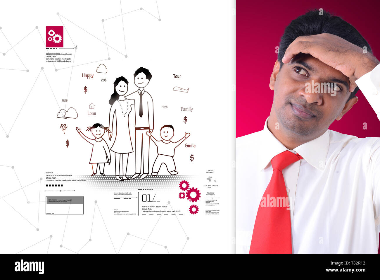 Man thinking about family Stock Photo - Alamy