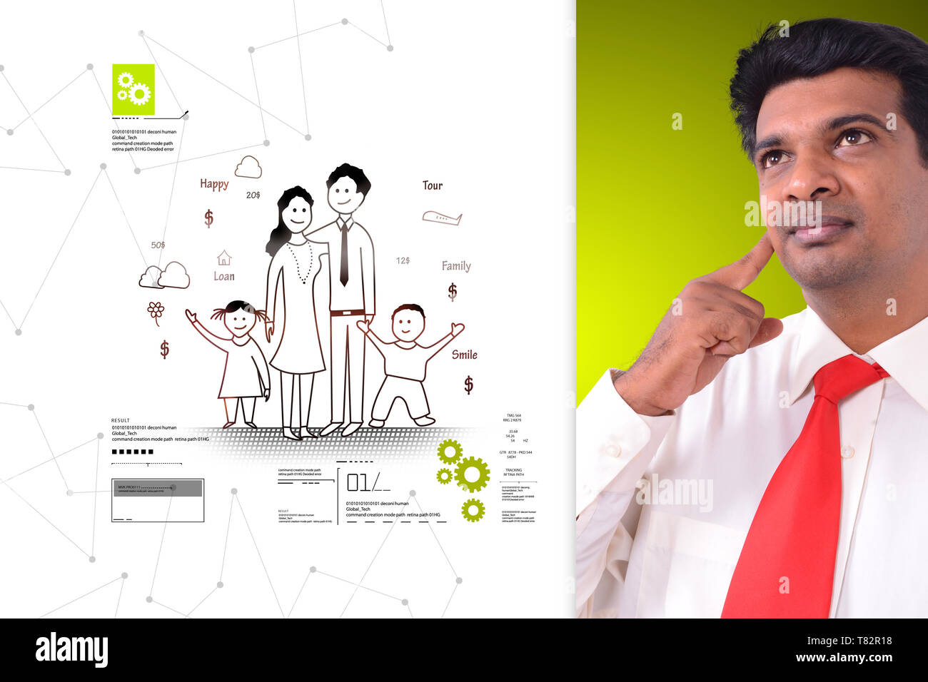 Man thinking about family Stock Photo - Alamy