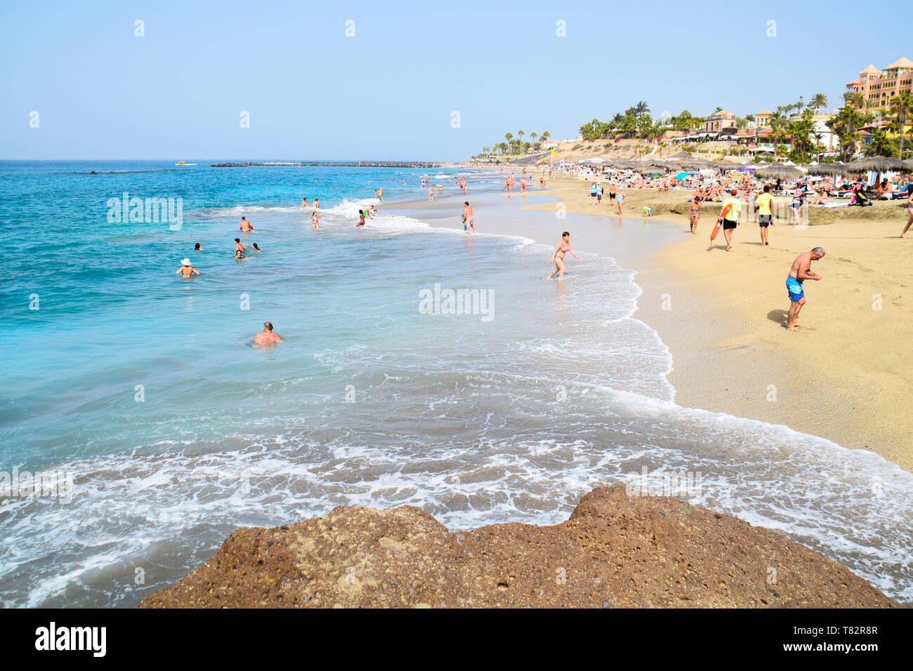 Beaches on Tenerife south. Touristic, beautiful and natural landscapes ...